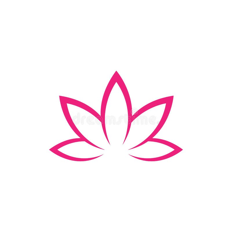 Lotus Icon Logo Vector Design Stock Illustration - Illustration of ...