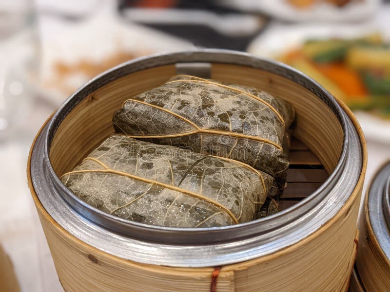 Lotus leaf rice dim sum stock photo. Image of meal, vegetable - 243284992