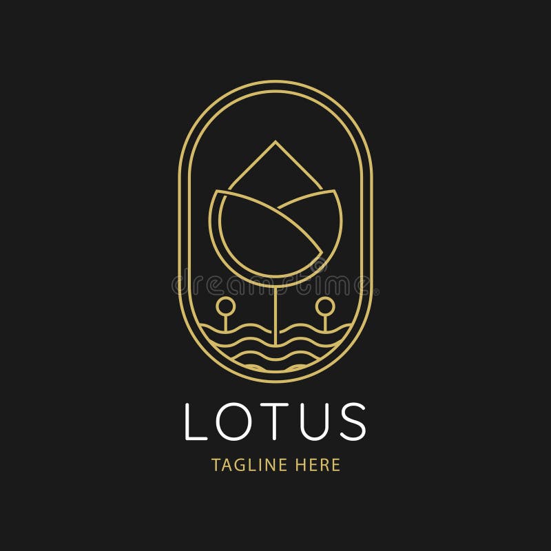 Lotus Logo Design Template stock vector. Illustration of vector - 279702252