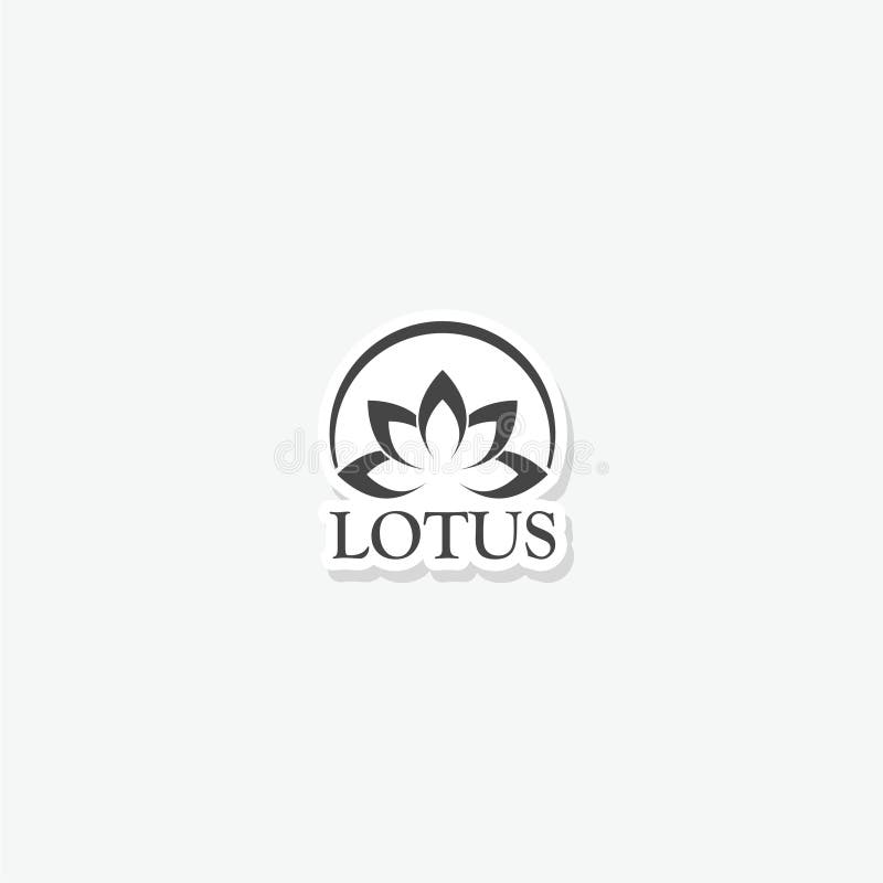 Lotus Logo Sticker Isolated on White Stock Vector - Illustration of ...