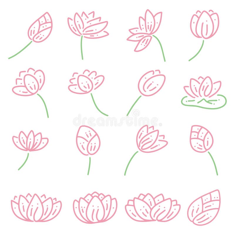 Lotus Outline Stock Illustrations – 25,808 Lotus Outline Stock ...