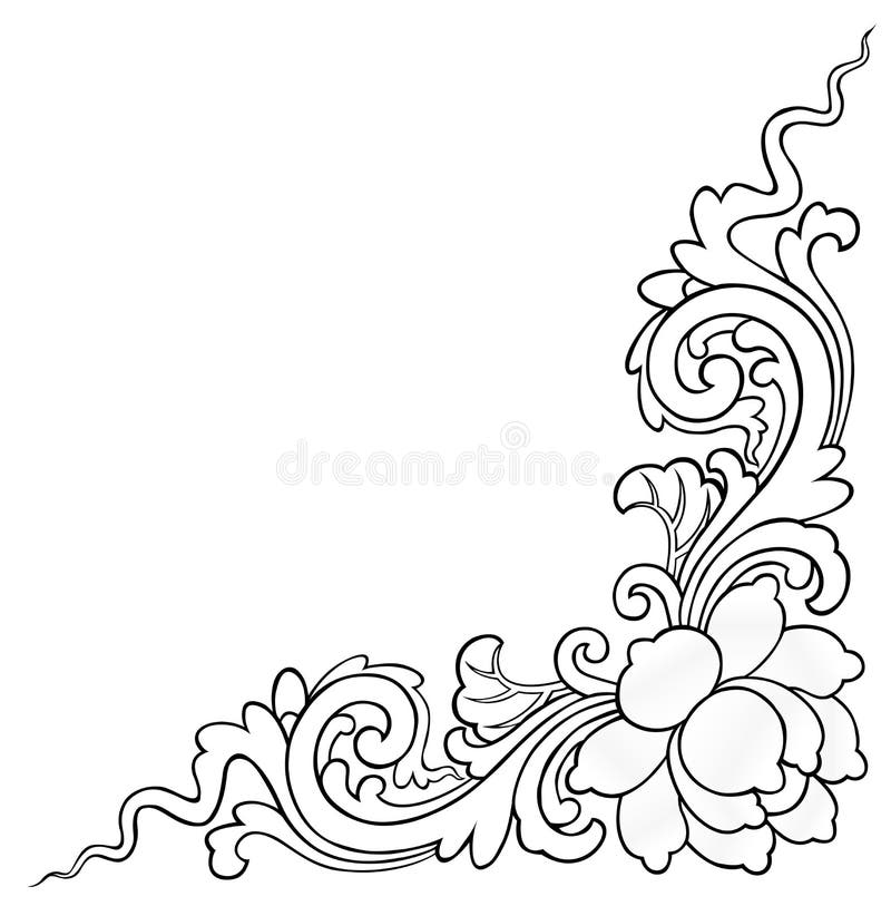 Lotus Painting on White Background Stock Illustration - Illustration of ...