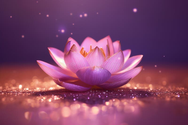 Lotus Pink Light Purple Floating Glitter Light Purple Background.ai ...