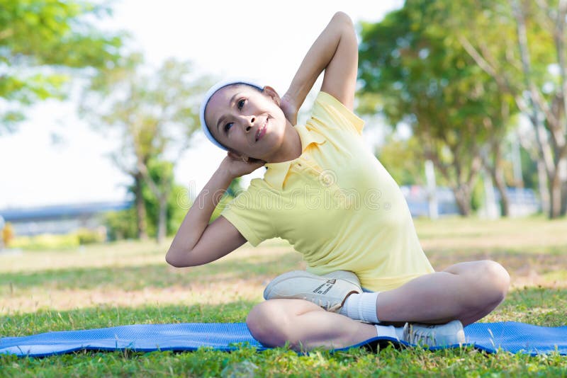 Lotus pose lateral bend stock photo. Image of exercising - 31236982