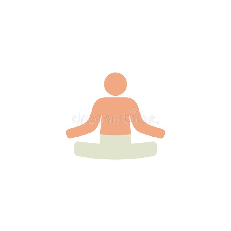 Lotus Position Flat Icon Vector, Symbol Oder Logo Vektor Abbildung ...