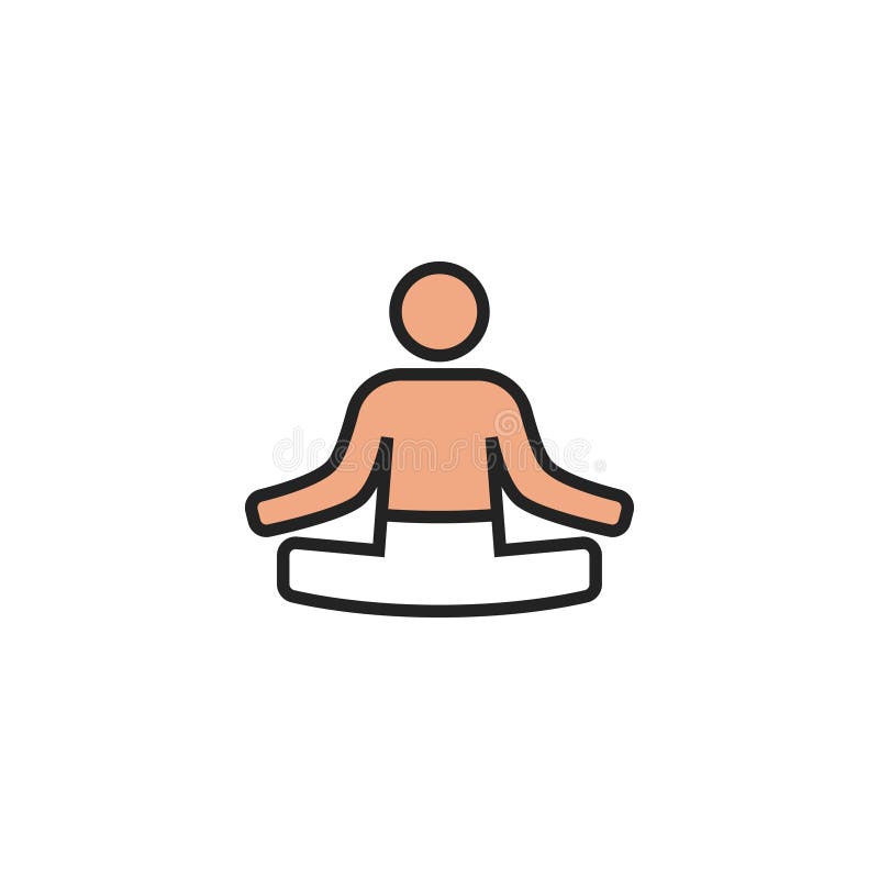 Lotus Position Glyph Vector Icon, Symbol Oder Logo Vektor Abbildung ...