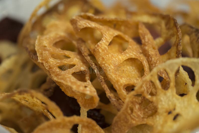 Lotus Root crisps stock photo. Image of fried, chips - 59802608