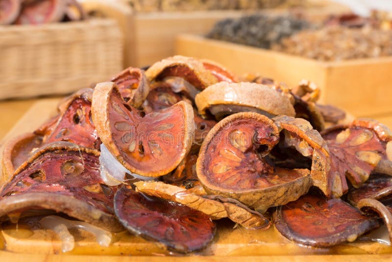 Lotus Root with Dry Out on Wooden Table Stock Image - Image of medicine ...