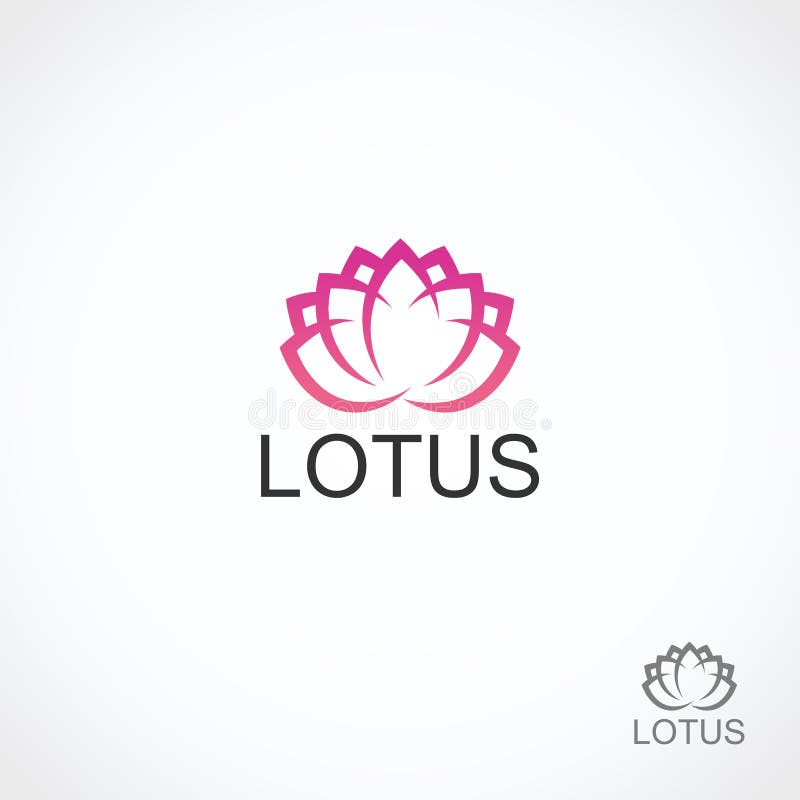 Lotus Set. Collection Label and Icons Stock Vector - Illustration of ...