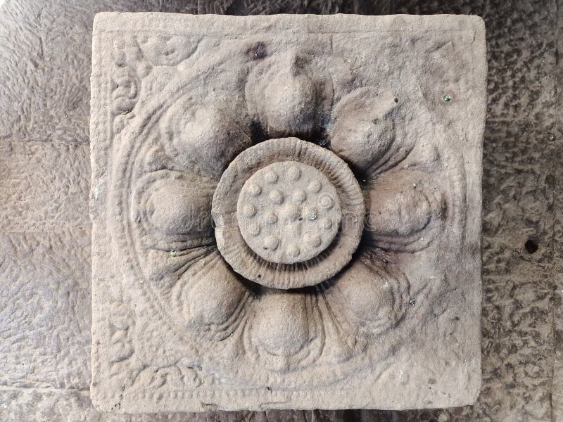 Lotus-shaped Stone Pedestal Stock Image - Image of famous, landmark ...