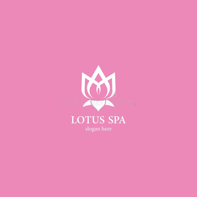 Lotus spa logo template stock illustration. Illustration of plant ...
