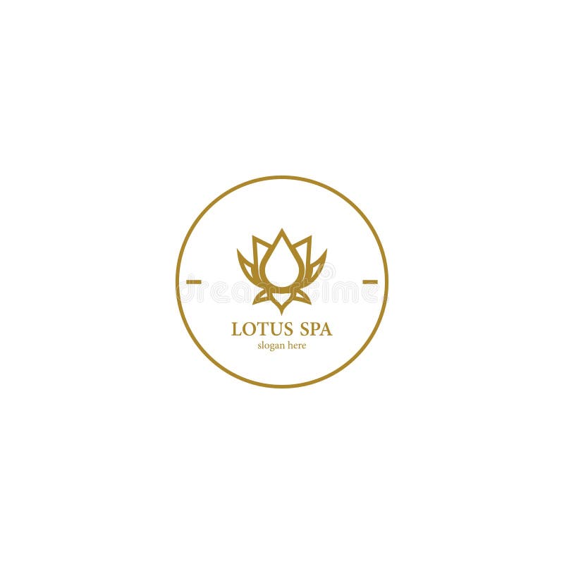 Lotus spa logo template stock illustration. Illustration of hotel ...