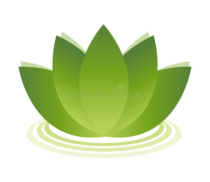 Lotus Symbol Isolated on White Stock Vector - Illustration of ornament ...