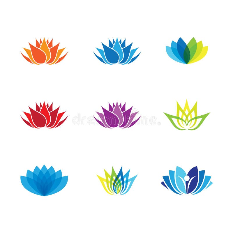 Lotus symbol vector icon stock vector. Illustration of nature - 174902238
