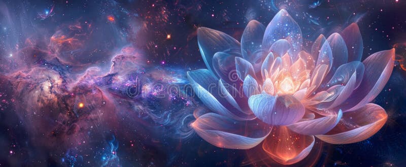 Lotus Symbolizing Unity with the Universe Stock Photo - Image of ...