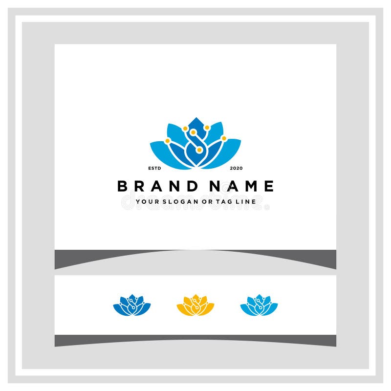 Lotus Tech Logo Design Concept Vector Stock Vector - Illustration of ...