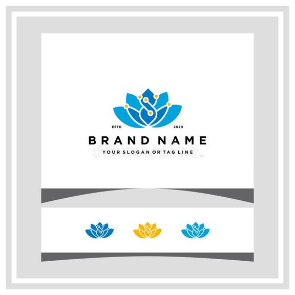 Lotus Tech Logo Design Concept Vector Stock Vector - Illustration of ...
