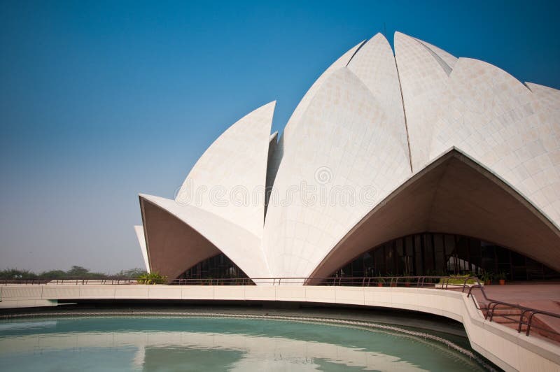 Detail of Lotus Temple Petal Archs Closeup in Delhi India Stock Image ...