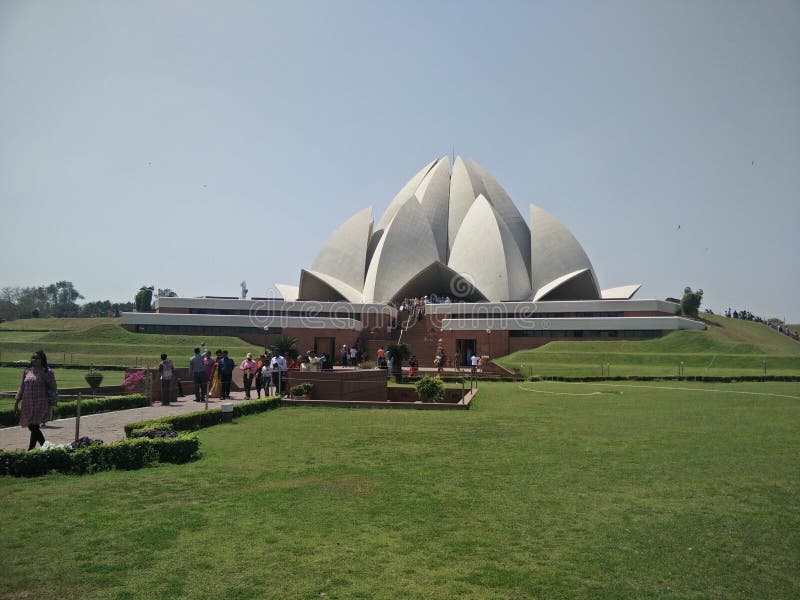 Lotus Temple fotografia editorial. Imagem de visita - 122379747