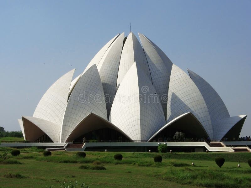 Lotus temple stock photo. Image of historic, india, temple - 19494444