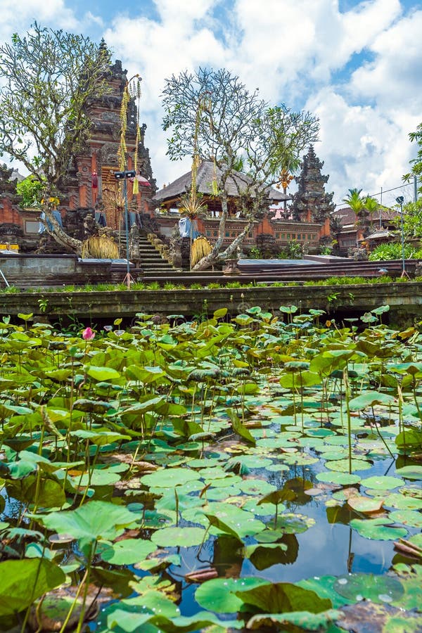 Lotus Temple with Pond, Ubud, Bali Stock Photo - Image of pond, bali ...
