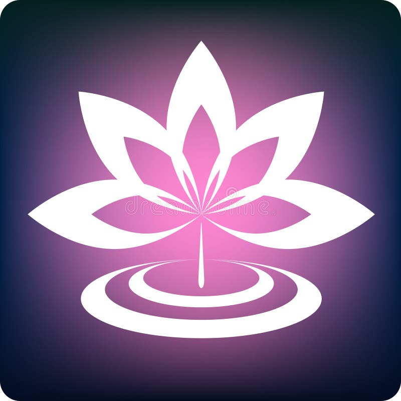 Lotus on water stock vector. Illustration of vector, petal - 8005868