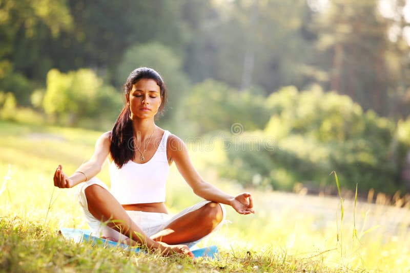 Lotus yoga stock image. Image of morning, diet, people - 15747567