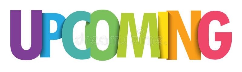 UPCOMING Colorful Typography Banner Stock Vector - Illustration of ...