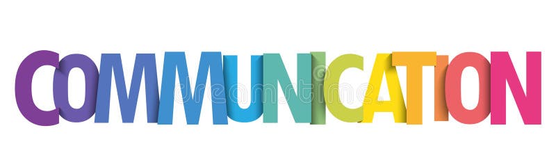 COMMUNICATION Colorful Typography Banner Stock Vector - Illustration of ...