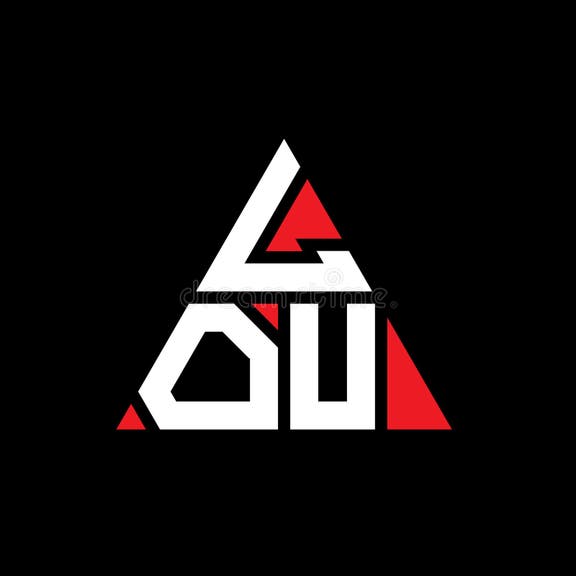 LOU Triangle Letter Logo Design with Triangle Shape. LOU Triangle Logo ...