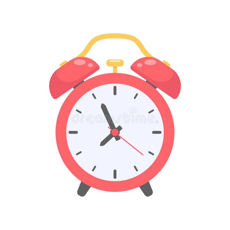Loud Alarm Clock Alerts Wake Up Time and Schedule Stock Vector ...