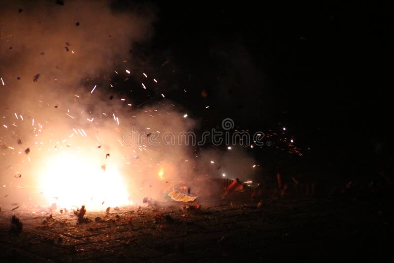 Exploding Chinese Firecrackers Stock Image - Image of culture ...