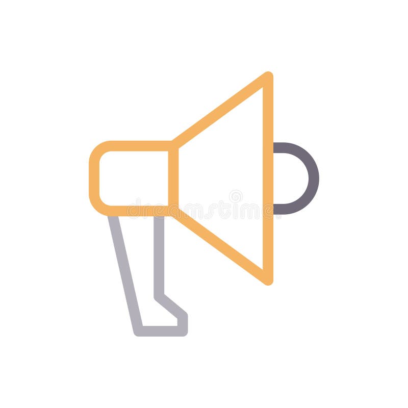 Loud Vector Color Line Icon Stock Illustration - Illustration of ...