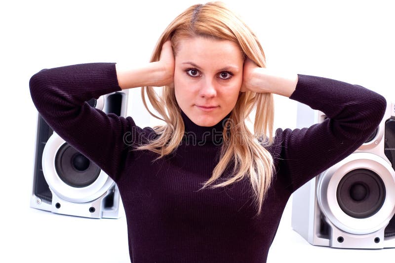 Loud music stock photo. Image of audio, females, face - 12858268