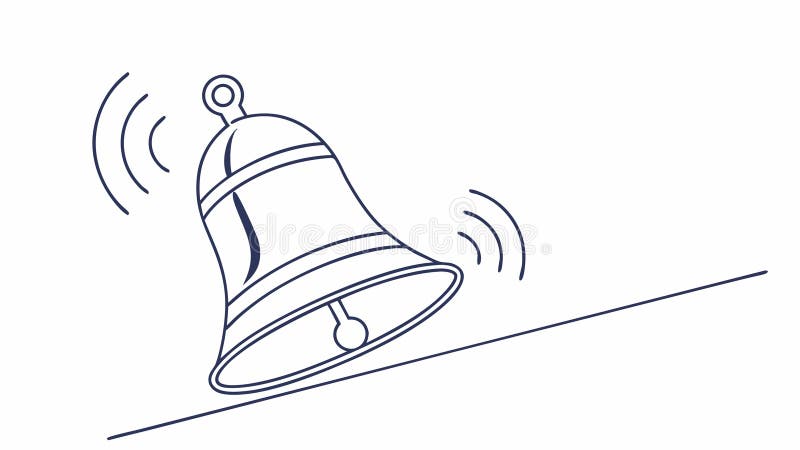 Loud Ringing Bell Notification Outline Vector Icon, Vector Design ...