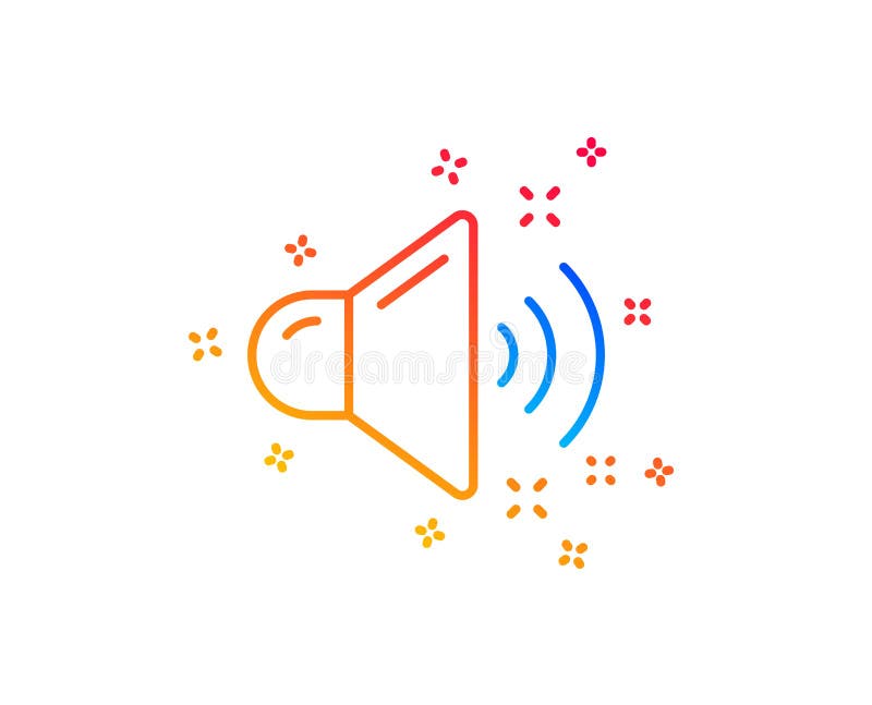 Loud Sound Line Icon. Music Sign. Vector Stock Vector - Illustration of ...