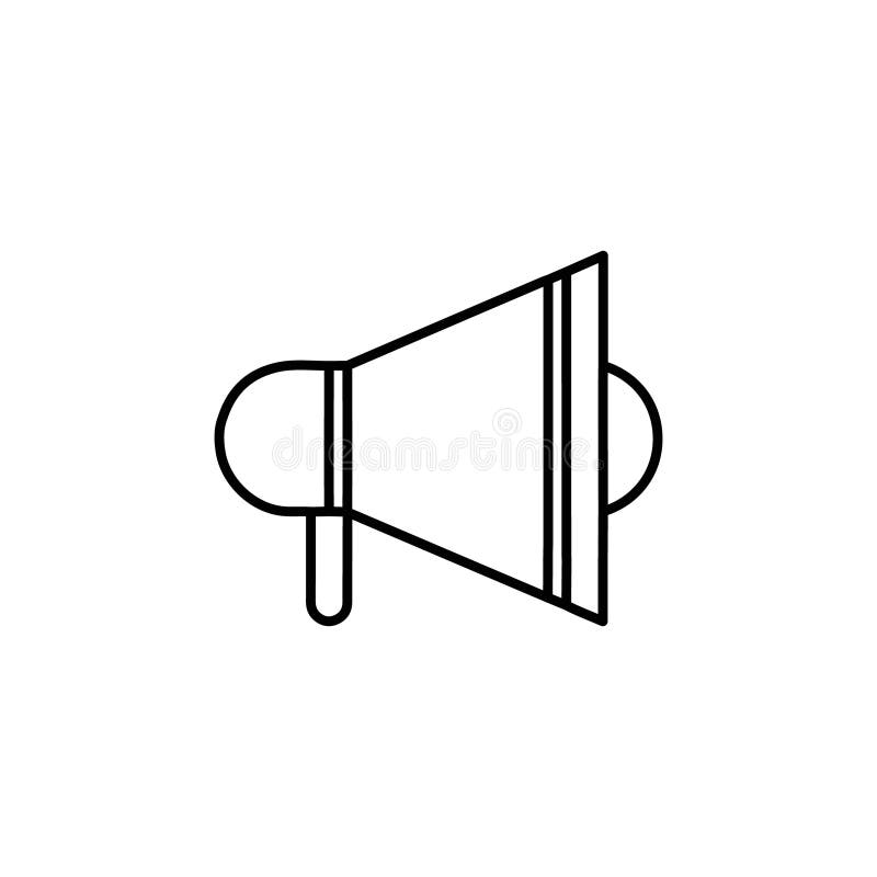 Loud Speaker Icon Flat Logo Isolated Symbol Stock Vector - Illustration ...