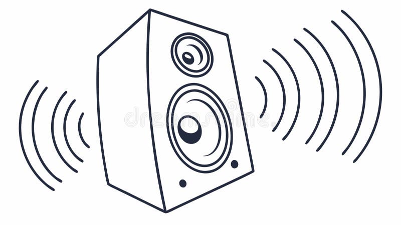 Loud Speaker Waves, Audio and Sound System, Vector Design Generative AI ...