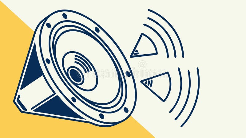 Loudspeaker Cone Illustration Audio Sound Waves Concept, Vector Design ...