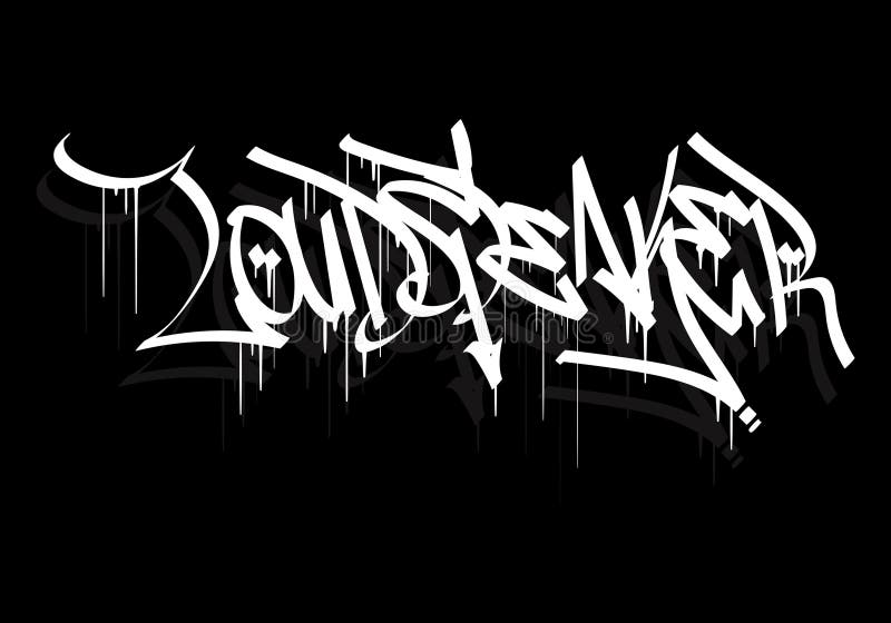 LOUDSPEAKER Graffiti Tag Style Design Stock Vector - Illustration of ...