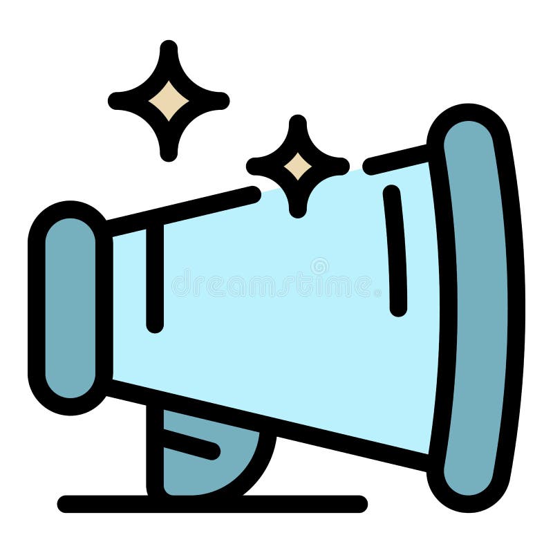 Loudspeaker Icon Color Outline Vector Stock Vector - Illustration of speaker, object: 233143529