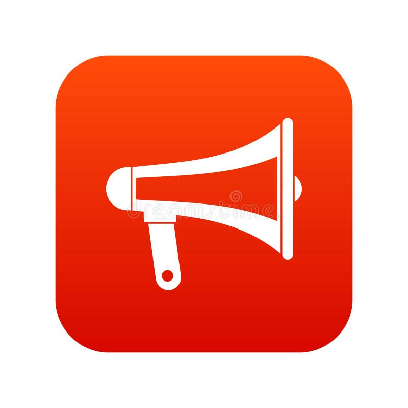 Loudspeaker Icon Digital Red Stock Vector - Illustration of business ...