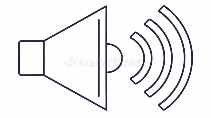Loudspeaker Icon, Volume Up and Sound Amplification. Vector Design ...
