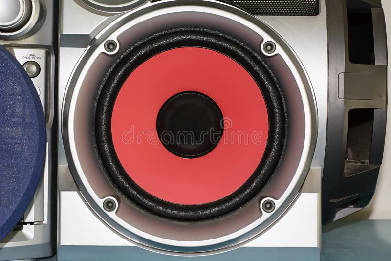 Loudspeaker is red stock photo. Image of player, electronic - 62488506
