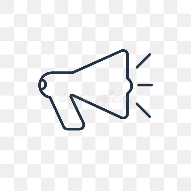 Loudspeaker Vector Icon Isolated on Transparent Background, Line Stock ...