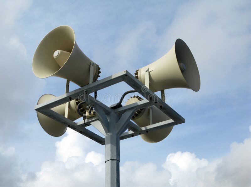 Megaphone Tower stock photo. Image of metal, message, amplifier - 2137742