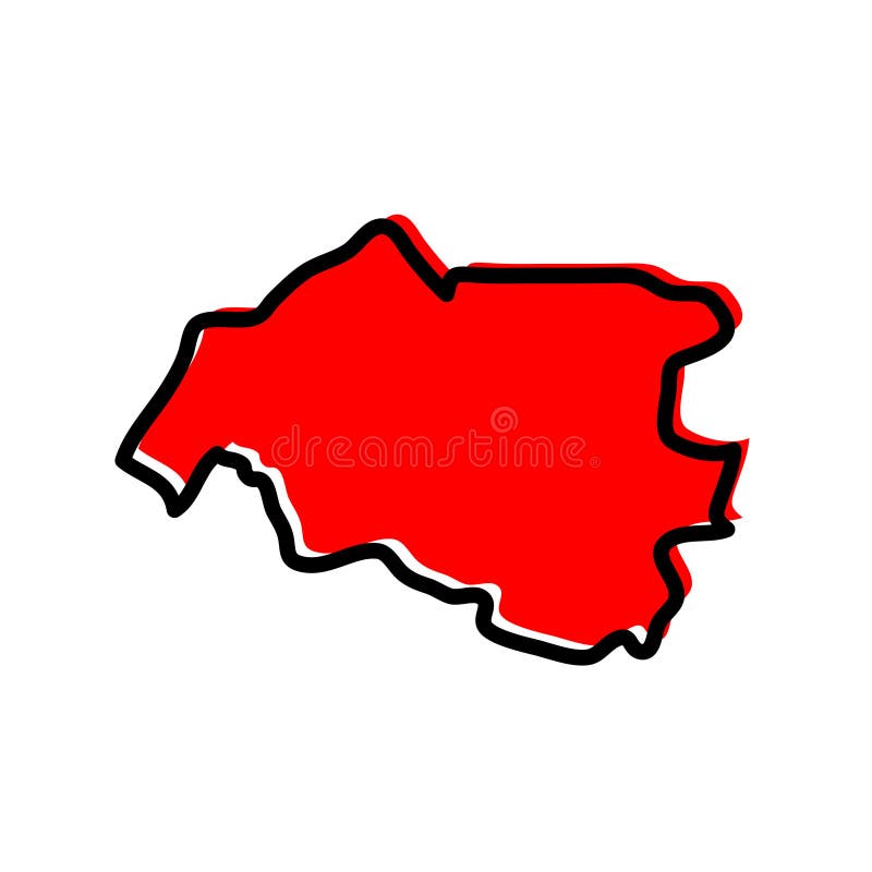 Louga Region of Senegal Vector Map Illustration Stock Vector ...