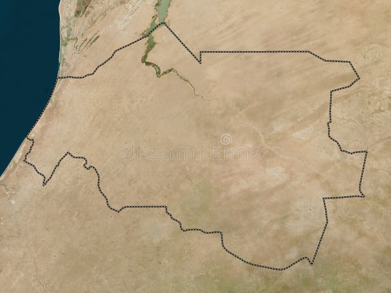 Louga, Senegal. Low-res Satellite. No Legend Stock Illustration ...