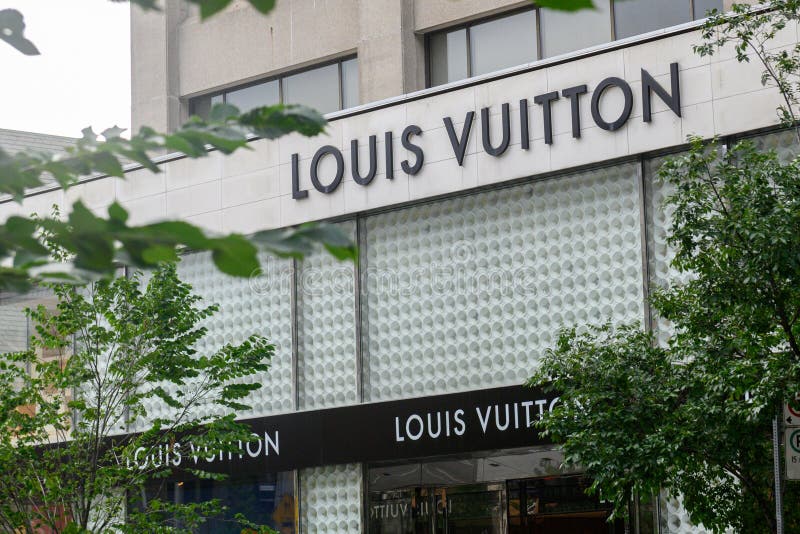 Louis Vuitton store sign editorial stock photo. Image of element ...