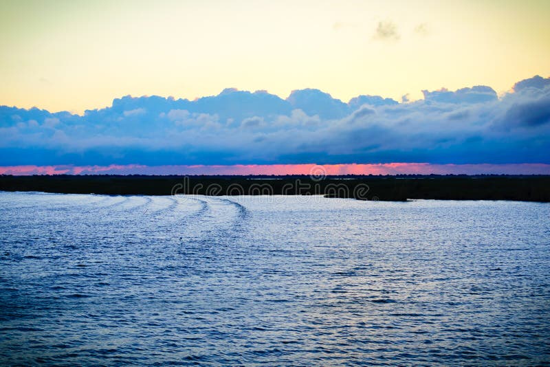 Louisiana Bayou Scene stock image. Image of nature, sunrise - 107314255